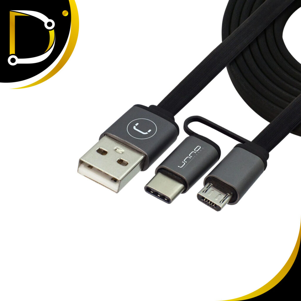 Cable 2 En 1 Tipo C Y Micro USB De 1 Metro UNNO - Diza Online